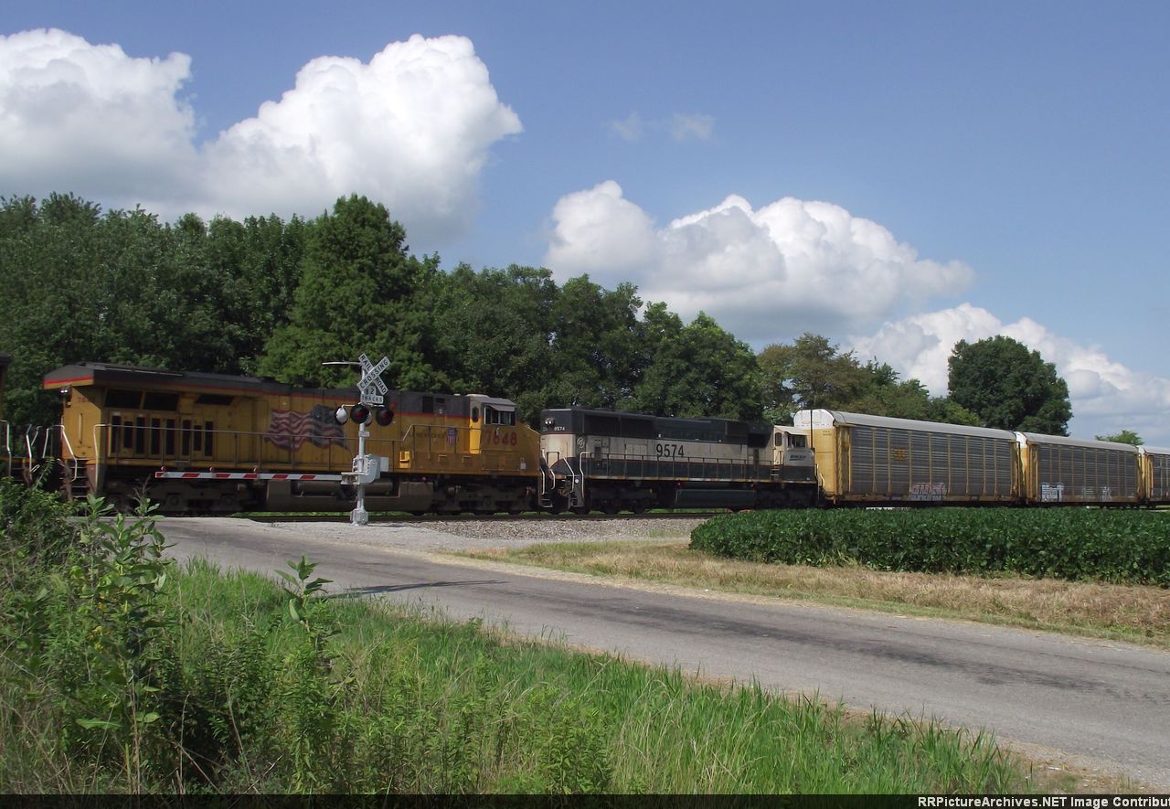 UP 7848 BNSF 9574